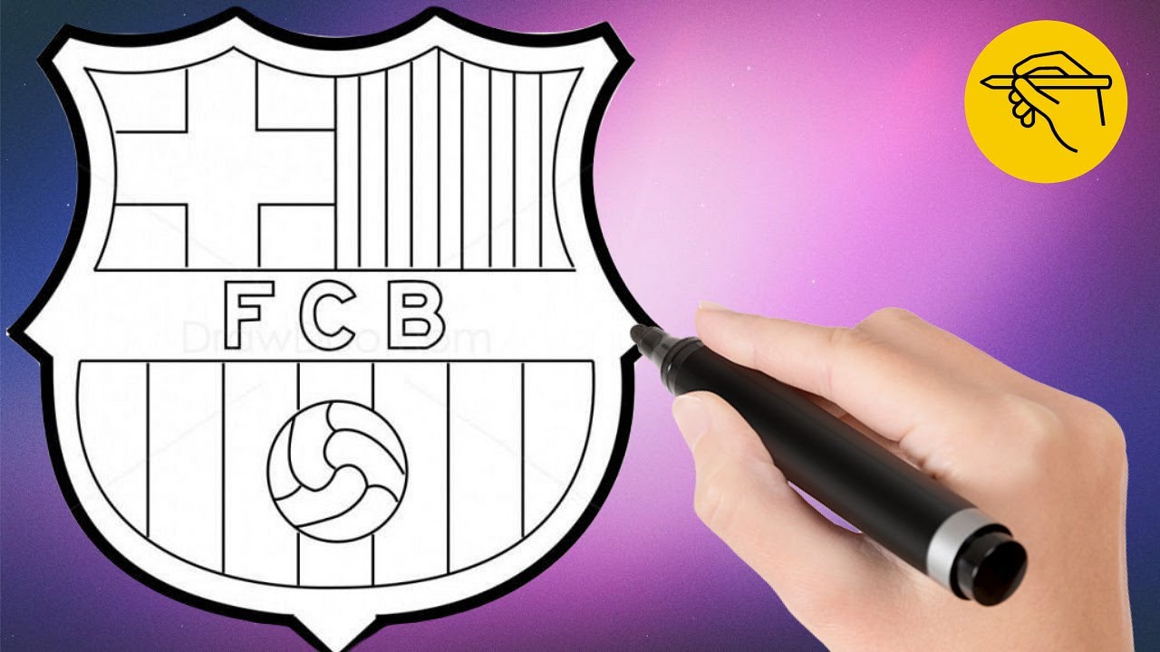 How to Draw the FC Barcelona Logo - YouTube