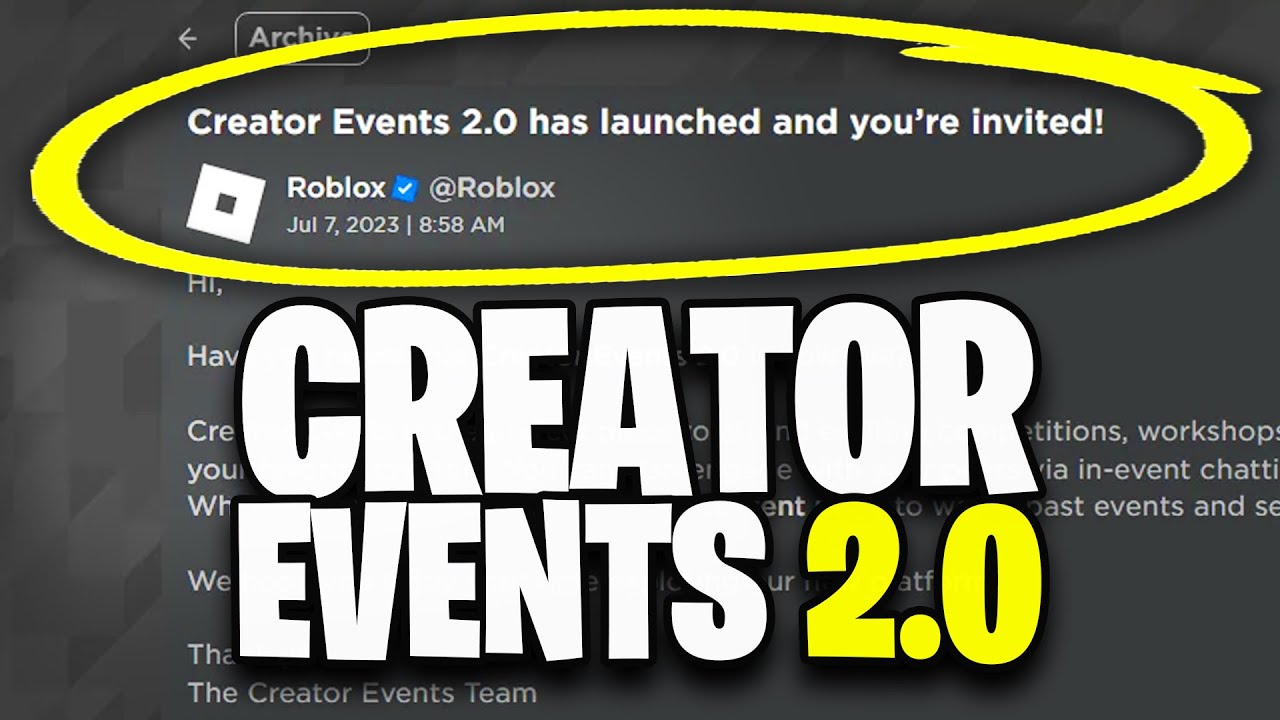 Roblox Has Released Creator Events 2.0! - YouTube
