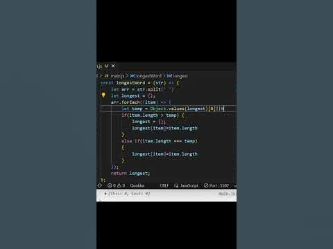 Find longest word or words in a statement in Javascript #shorts #javascript - YouTube