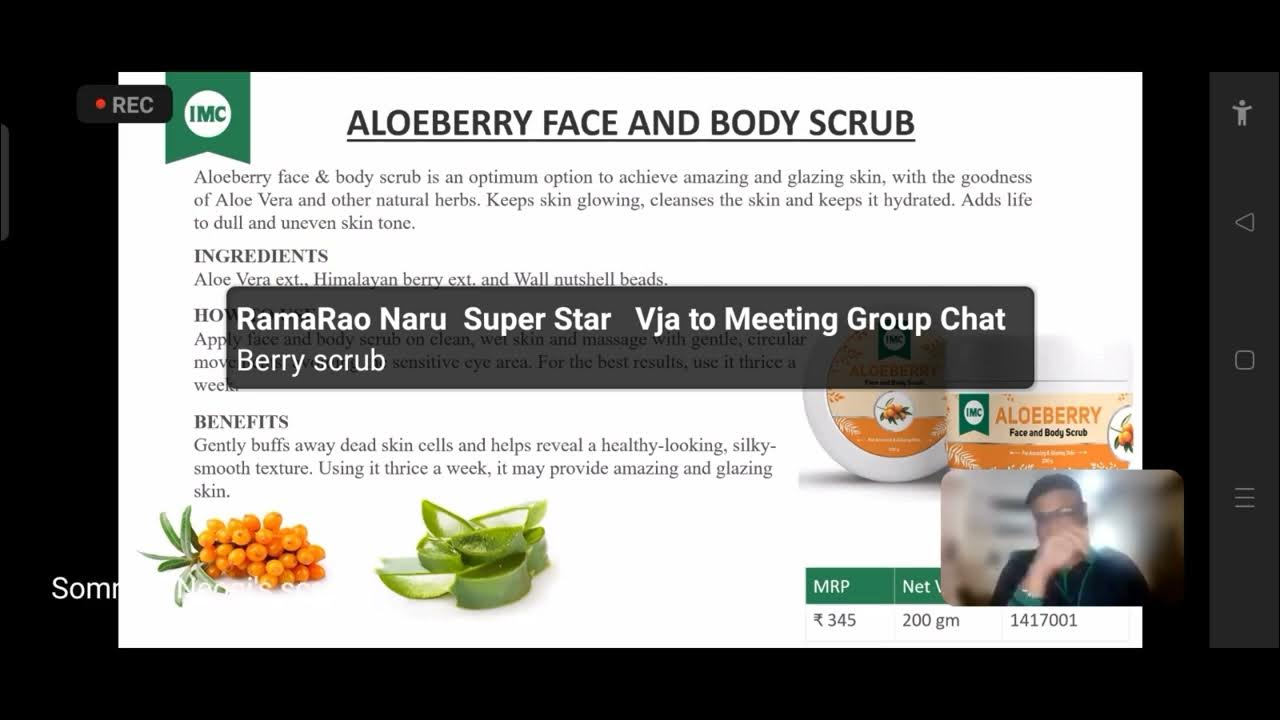 Imc Aloe Berry Face And Body Scrub In English Youtube