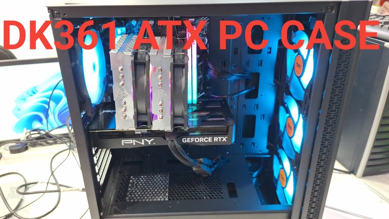 DARKFLASH DK361 ATX PC Case with 4 RGB Fans & RTX4070 SUPER LOOKS - YouTube