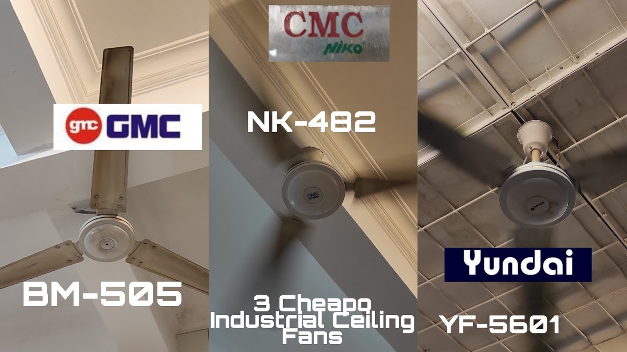 GMC,CMC Niko, And Yundai Fit industrial ceiling fans - YouTube