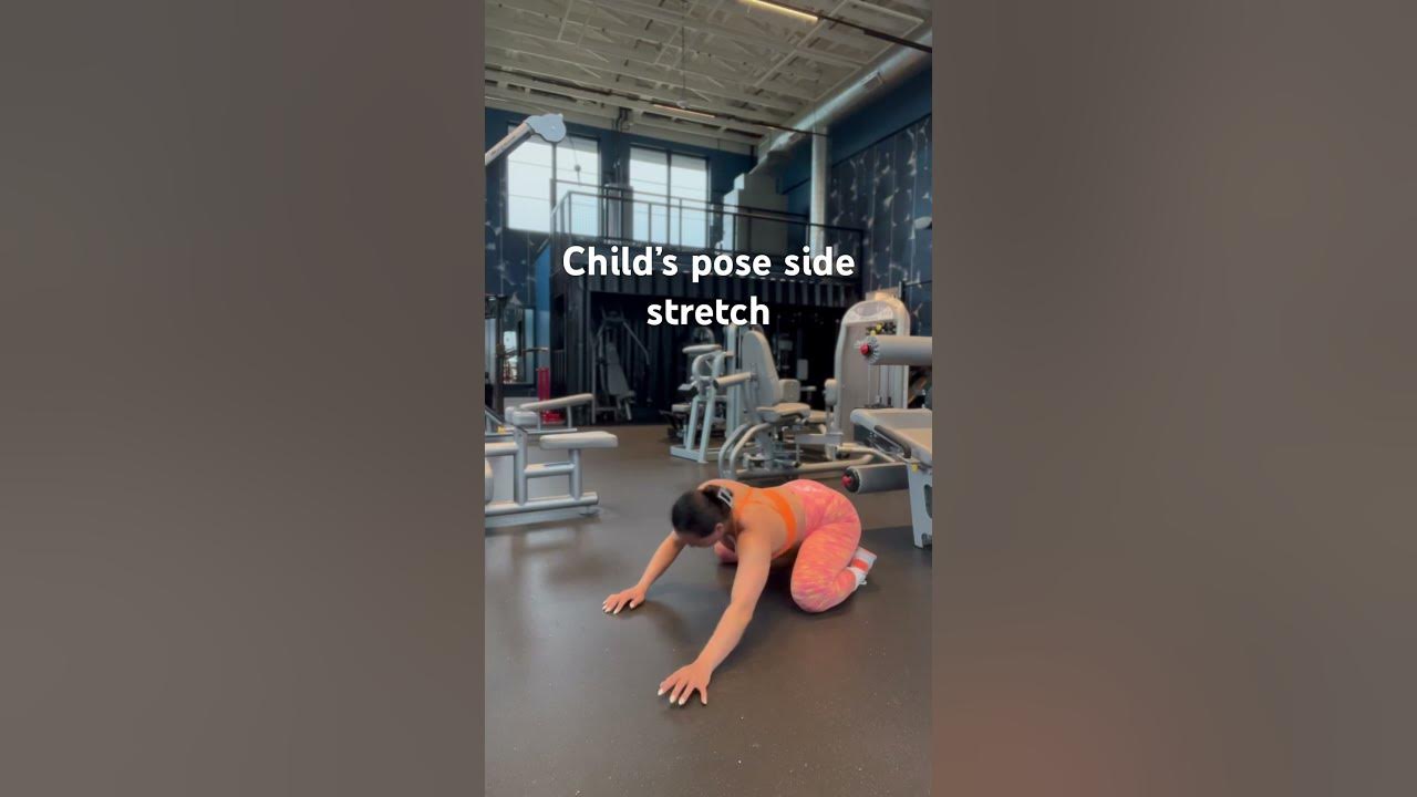 Child’s pose side stretch - YouTube