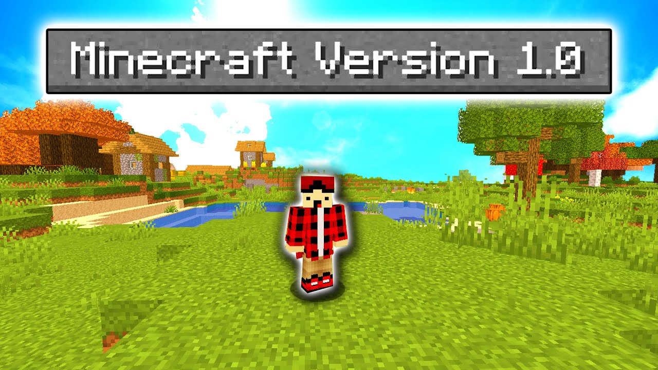 MINECRAFT en la VERSIÓN MÁS ANTIGUA - YouTube
