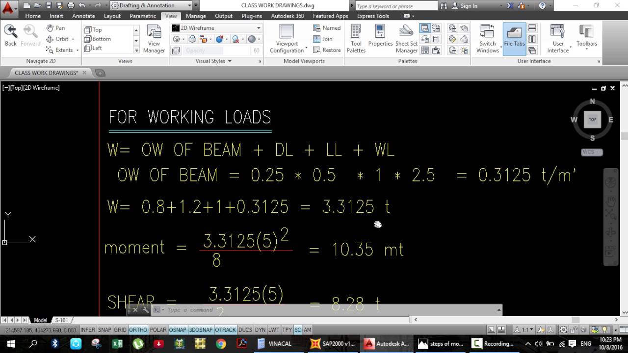 SAP2000 v18- lecture 1 -Analysis of Beam -Fast Examples - YouTube