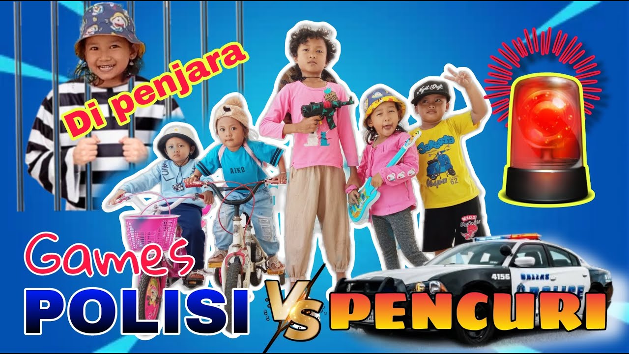 BERMAIN POLISI-POLISIAN!! GAMES POLISI DAN PENCURI!! - YouTube