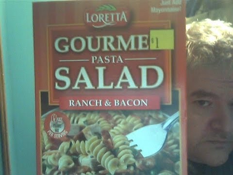 I review Loretta Gourmet Ranch & Bacon Pasta Salad - YouTube