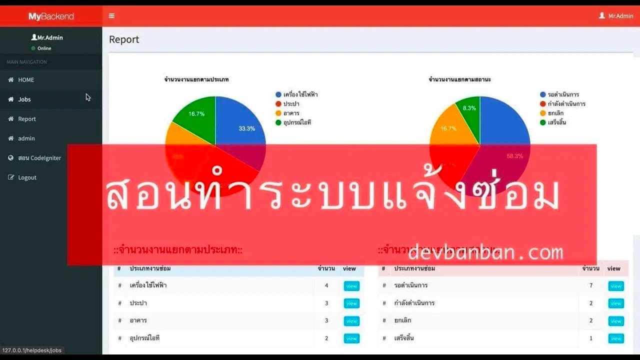 Ep.พิเศษ ระบบแจ้งซ่อม - แนะนำการเพิ่มระบบสมาชิก, Login, ดูประวัติ ...