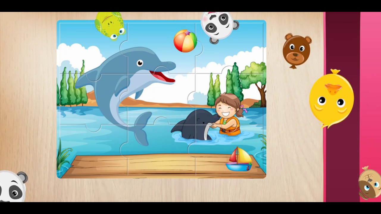 Learning Animals Puzzle Game for Kids (Part 1) - YouTube