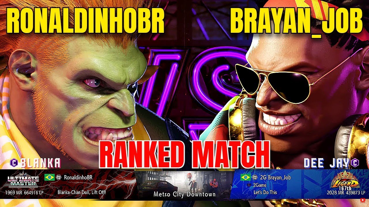Street Fighter 6 🔥 RonaldinhoBR (Blanka) vs Brayan_Job (Dee Jay) Insane Match! [High-Level ...