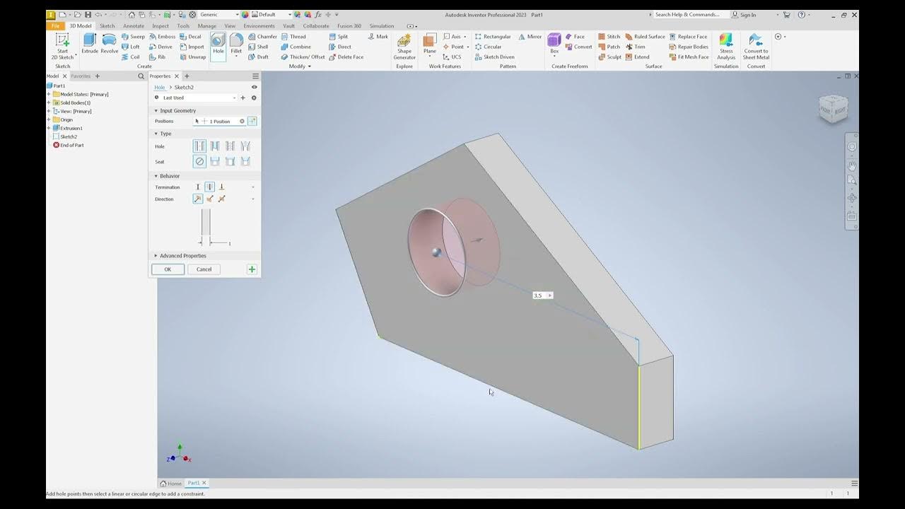 Tutorial Autodesk Inventor - Slider Block - YouTube