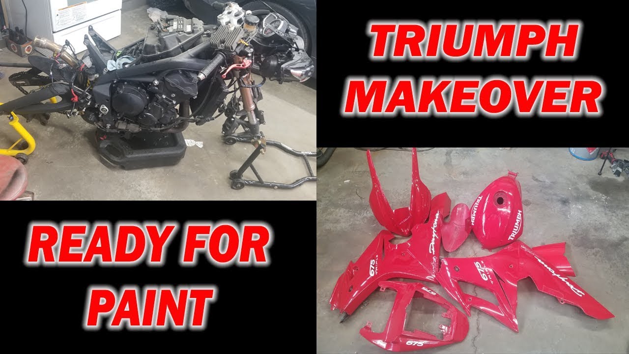 How to Paint & Powder Coat a Triumph 675 - YouTube