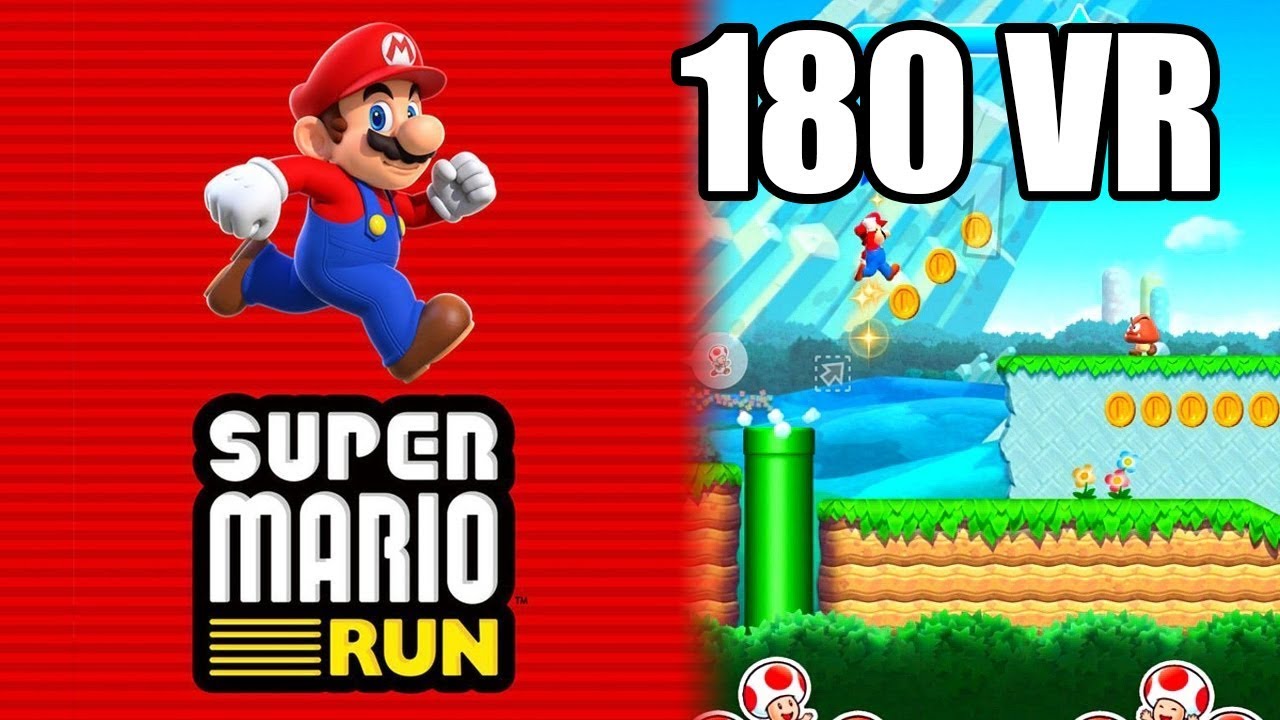 Playing Super Mario Run in 180 VR (Insta360 Evo) - YouTube