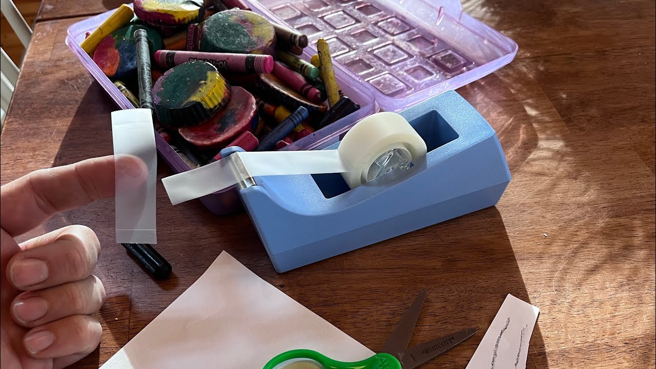 Using Scotch Magic Tape dispenser - YouTube