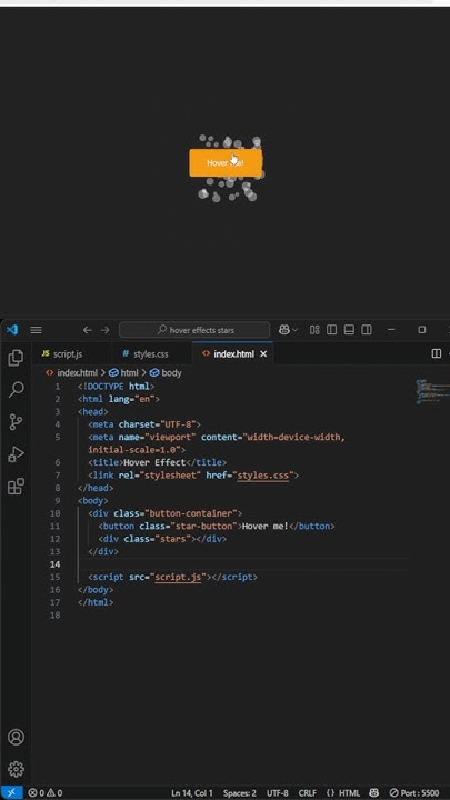 HTML CSS ANIMATION ON BUTTON #shorts #short #trending #trendingshorts #python #javascript # ...