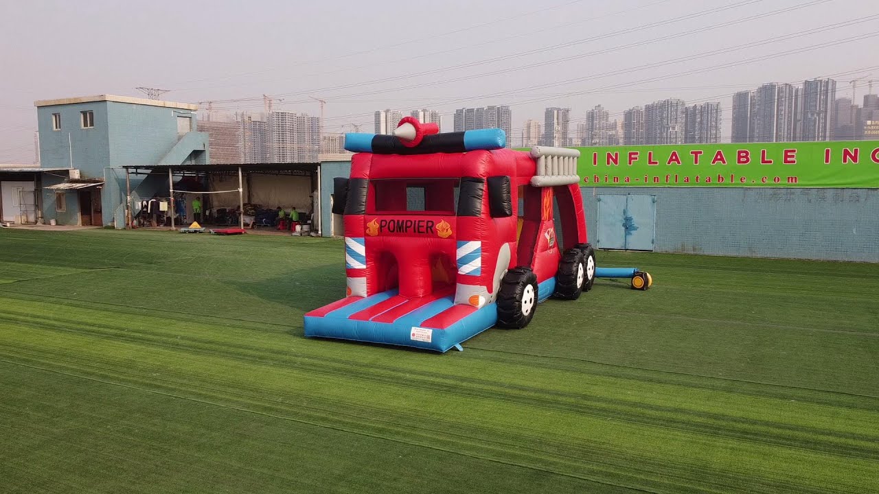 Inflatable Firetruck Obstacle Course for Fun and Safety Training from ...