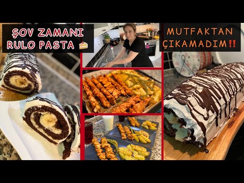 GARANTİ PASTA TARİFİM👌MUZLU RULO GÜZELİ😍AKŞAM YEMEĞİ MENÜSÜ🥘MUTFAK’TAN ÇIKAMADIM🤦‍♀️TAKINTILARIM