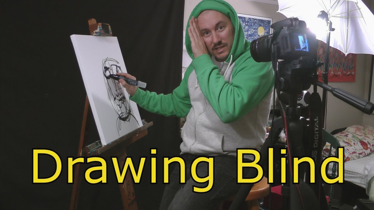 HOW TO DRAW BLIND Experiment Acrylic Painting by RAEART - YouTube