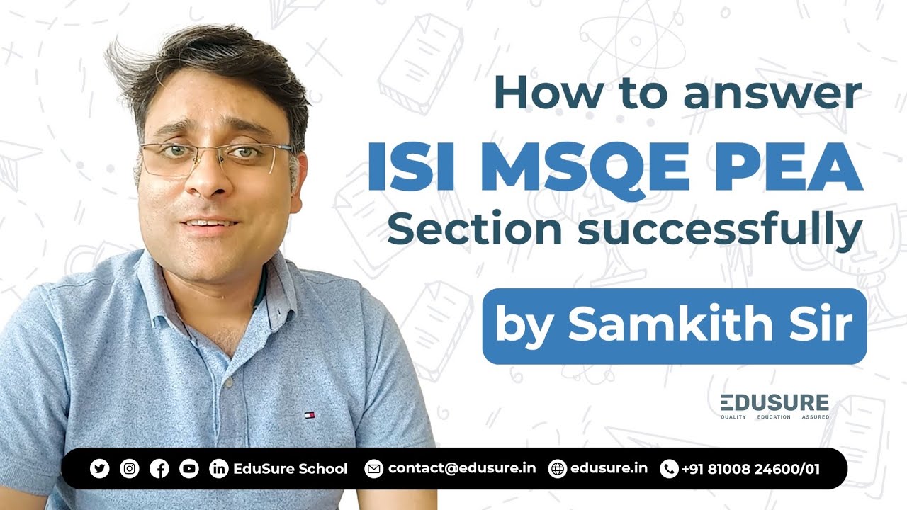 How to answer ISI MSQE PEA Questions| Masters in Economics Entrance ...
