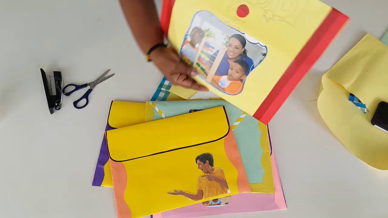 Como hacer un PORTAFOLIO ESCOLAR | portafolio RECICLADO - YouTube