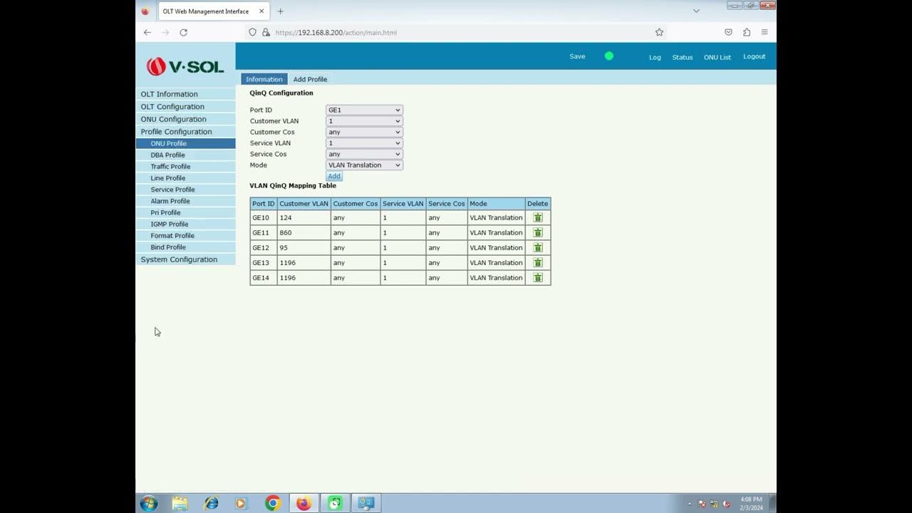 Configure Tag Ports VSOL GPON OLT Step-by-Step - YouTube