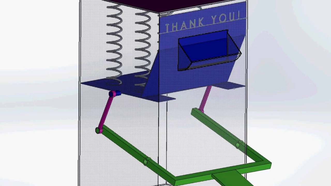 Compression Trash Can- Solidworks Animation - YouTube