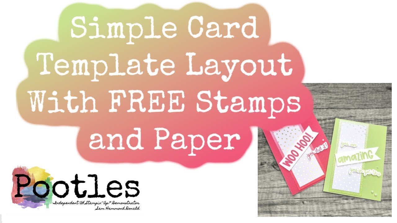 Simple Card Template Layout With FREE Stamps and Paper - YouTube