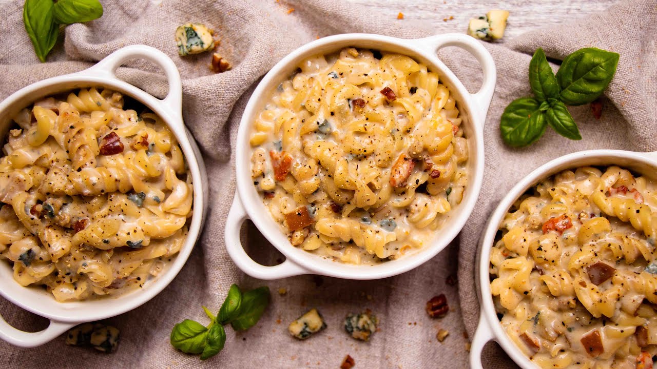 PASTA CON SALSA DE GORGONZOLA, PERA Y NUECES - YouTube