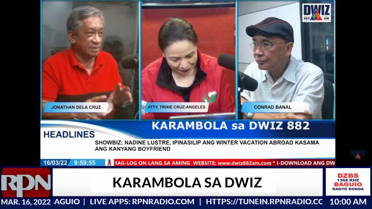 KARAMBOLA SA DWIZ | March 16, 2022DWIZ 882 MANILA sa RPN - YouTube