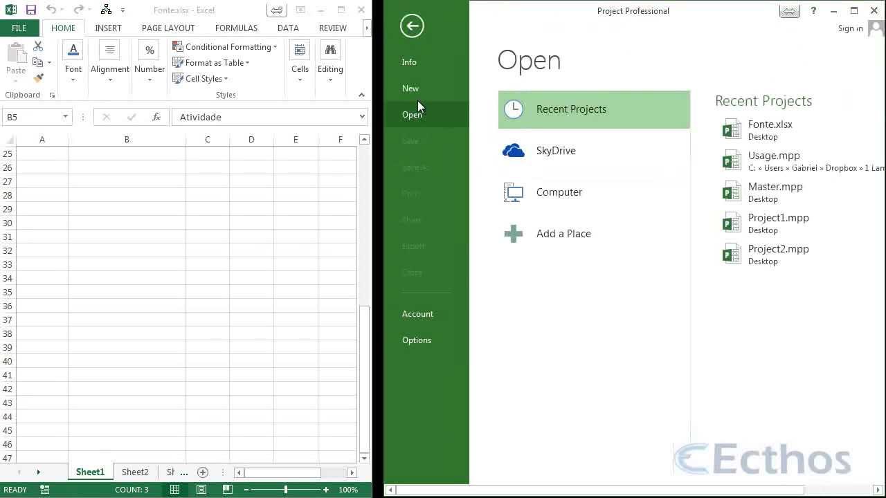 Usando Excel para importar EAP para o project - YouTube