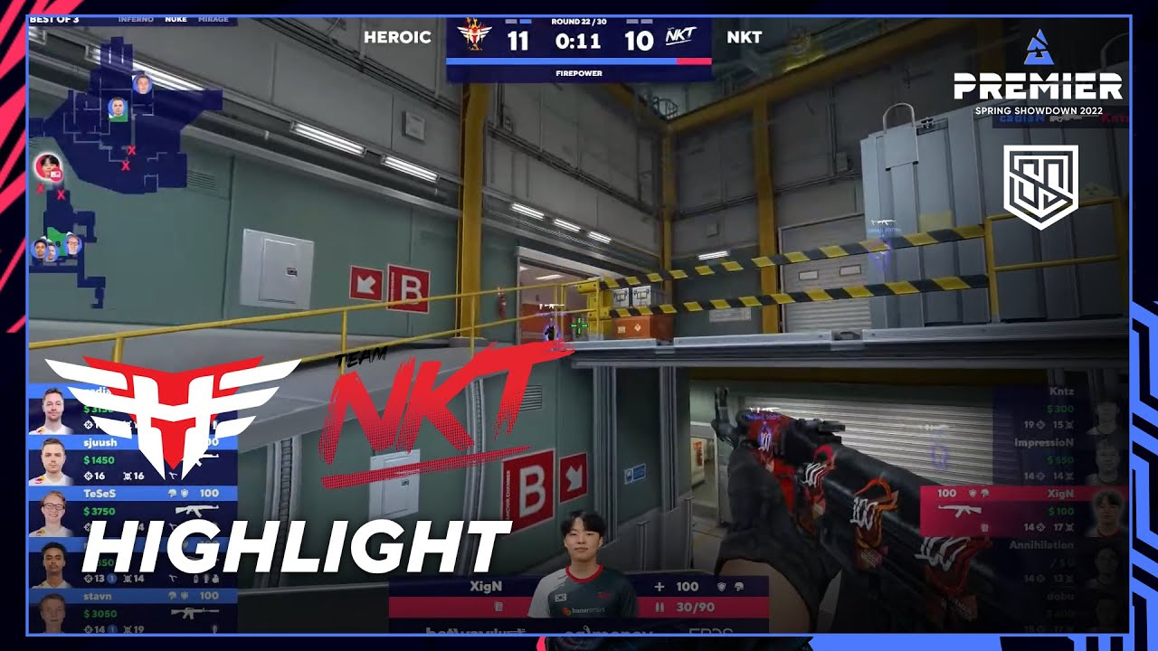 [HIGHLIGHTS] HEROIC VS NKT | QUARTER-FINAL | BLAST SPRING SHOWDOWN 2022 ...