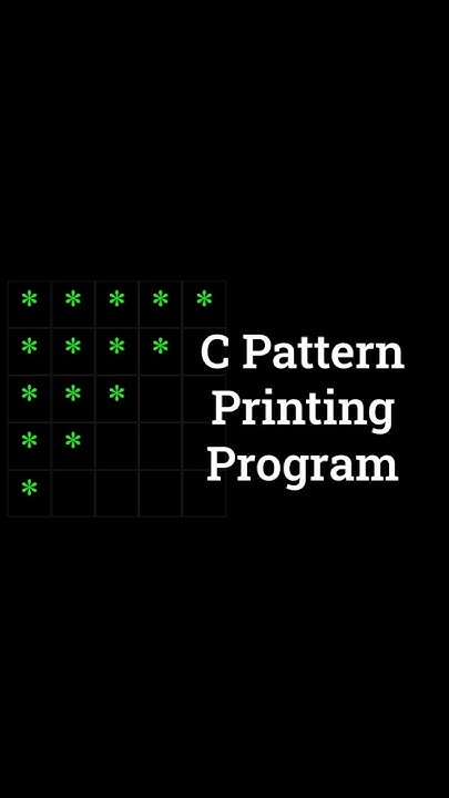 C pattern 🤔 | Coding Bro | #codingbro #coding #shorts - YouTube