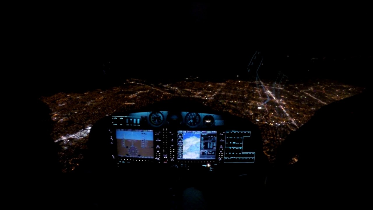 Night IFR training flight in the DA40 - nice! - YouTube