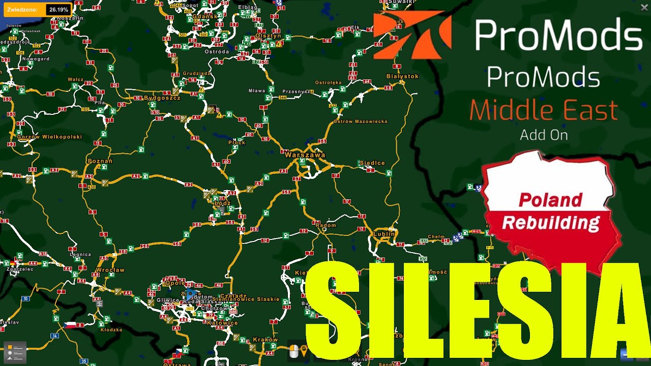 ETS2 1.47: Połączenie map - Promods, Middle East,Poland Rebuilding ...