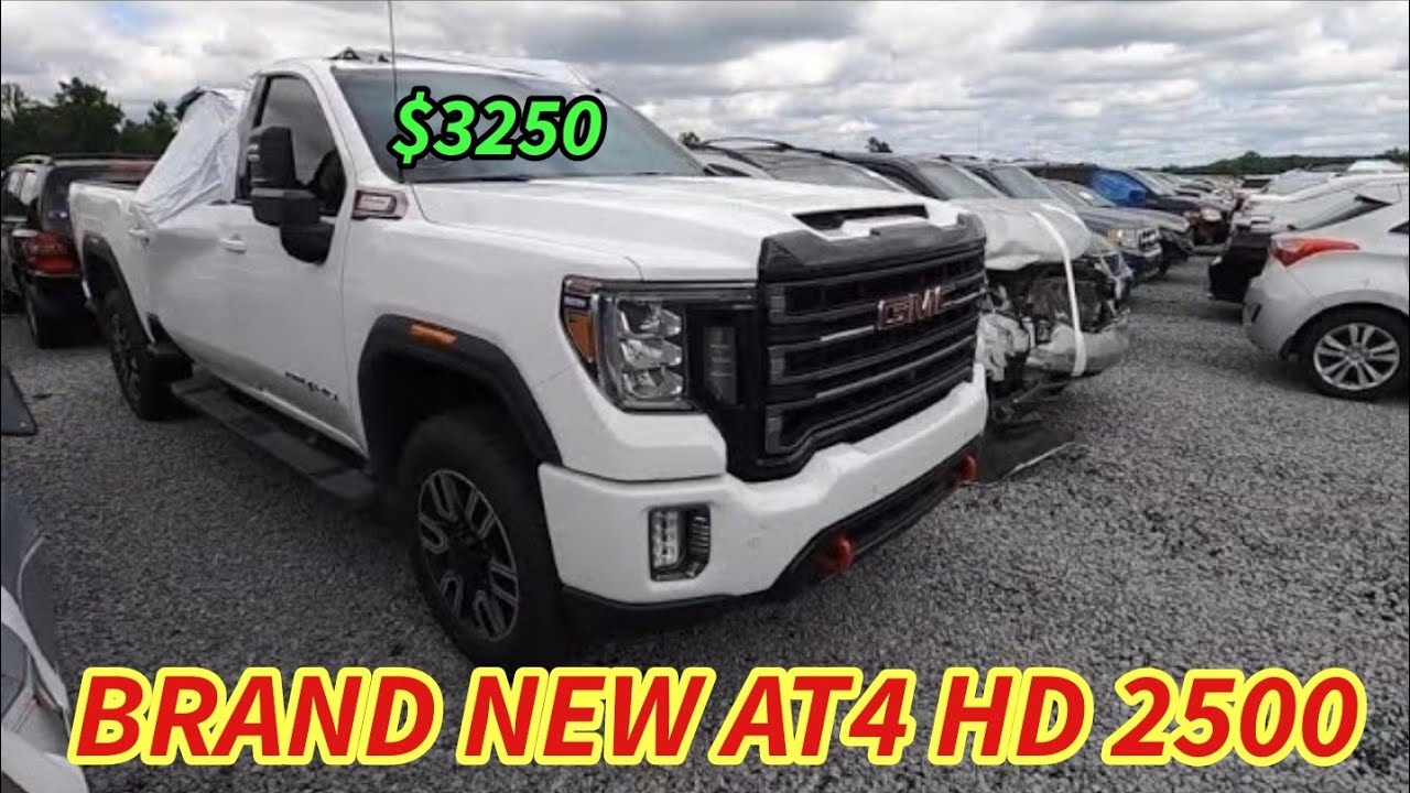 GMC AT4 HD 2500 Duramax Cheap at Aution, Copart Walk Around - YouTube