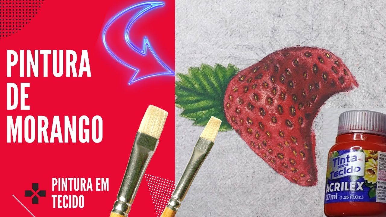 pintura de morango - YouTube