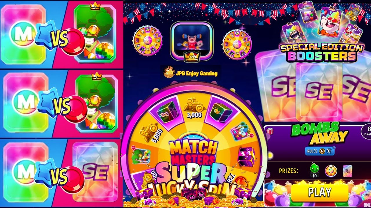 Match Masters Bombs Away Lightning Strike Tournament Prizes Super Spin ...
