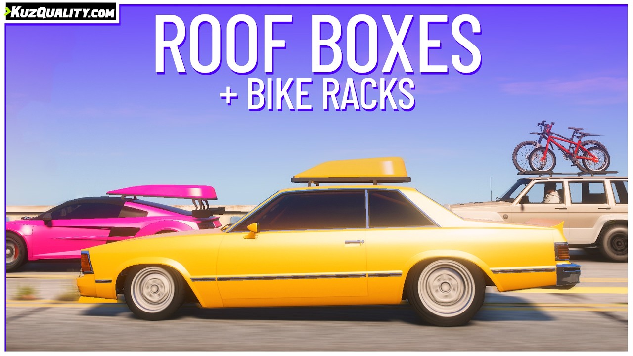 Roof boxes and Bike racks | FiveM Script | KuzQuality - YouTube