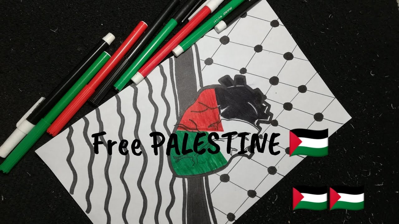 Free PALESTINE 🇵🇸 | Palestine flag art idea 💡#art #palestine #drawing ...