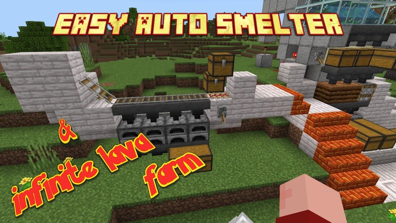 Easy auto smelter minecraft bedrock 1.21.51 with tooterrob - YouTube