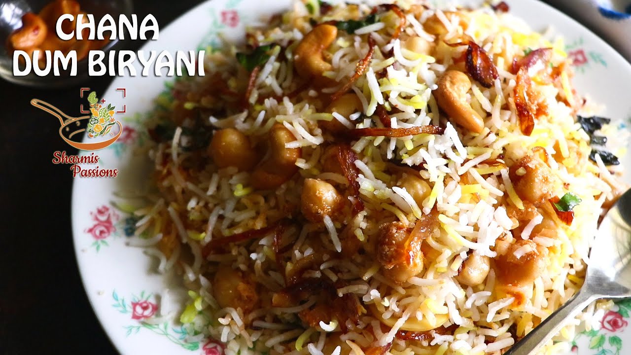 Chana dum biryani recipe - Chickpeas dum biryani - Chole biryani recipe ...