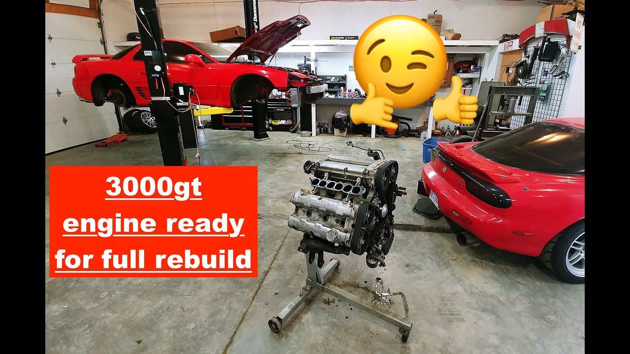 Stripping down 3000GT VR4 engine - YouTube