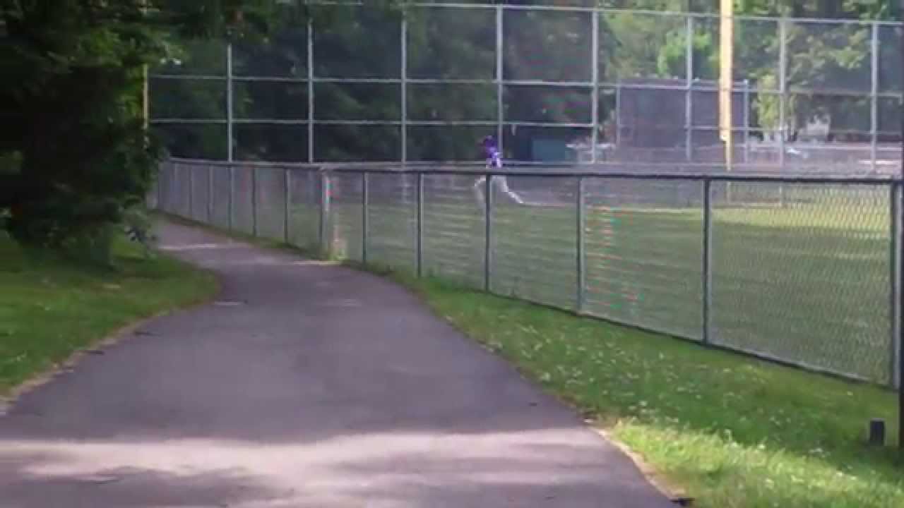 AAU BBU Tigers Nick Callahan Left Field Throw In - YouTube