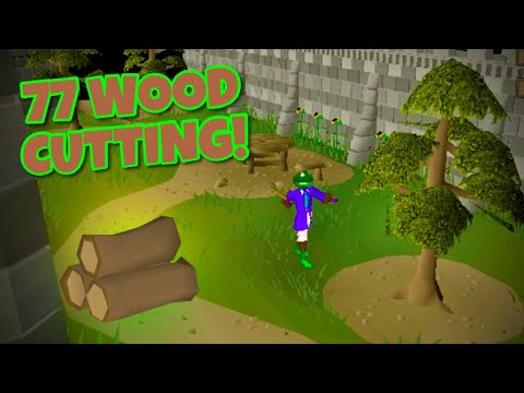 RuneScape Level 77 Woodcutting Yew Trees & Logs Behind Varrock Palace ...