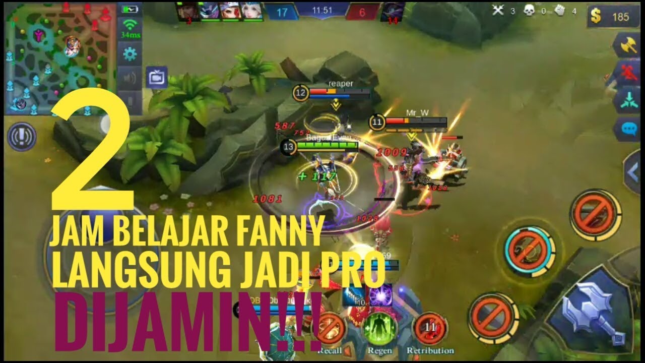 CARA CEPAT BELAJAR FANNY, TIPS AND TRICKS FANNY MOBILE LEGEND - YouTube