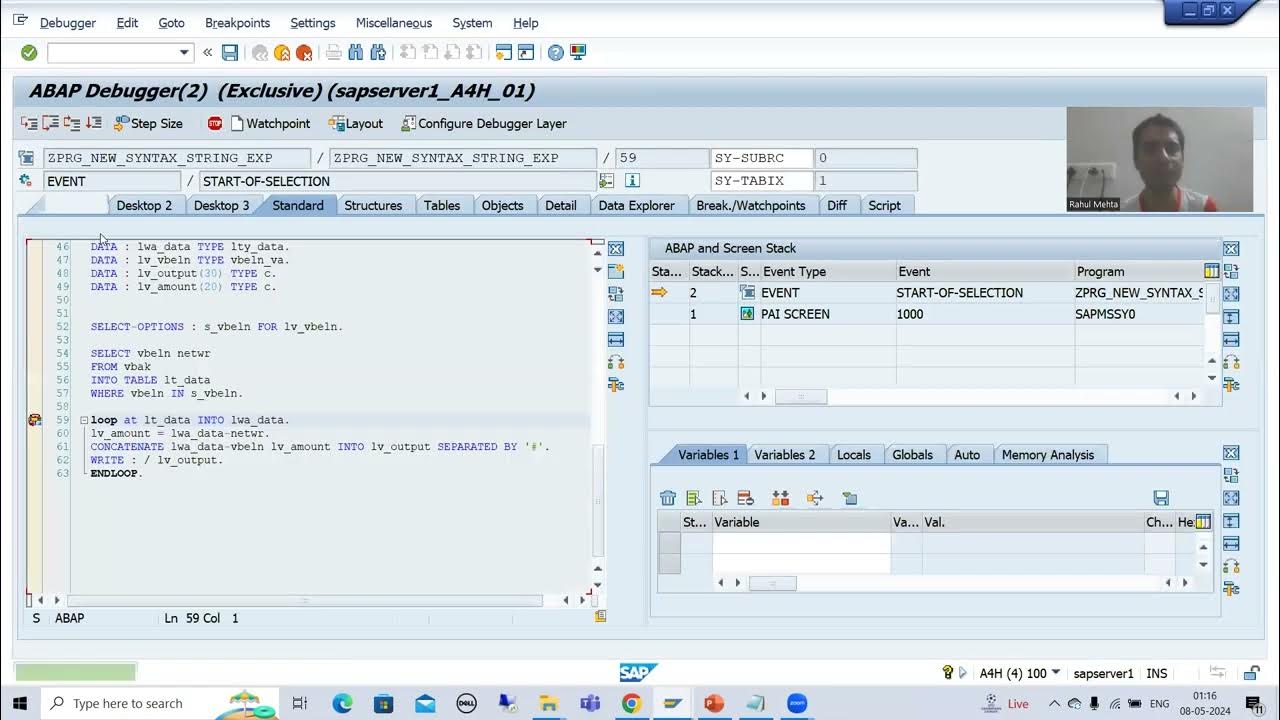 9 - SAP ABAP New Syntax - String Expression As a Replacement of CONCATENATE Part3 - YouTube