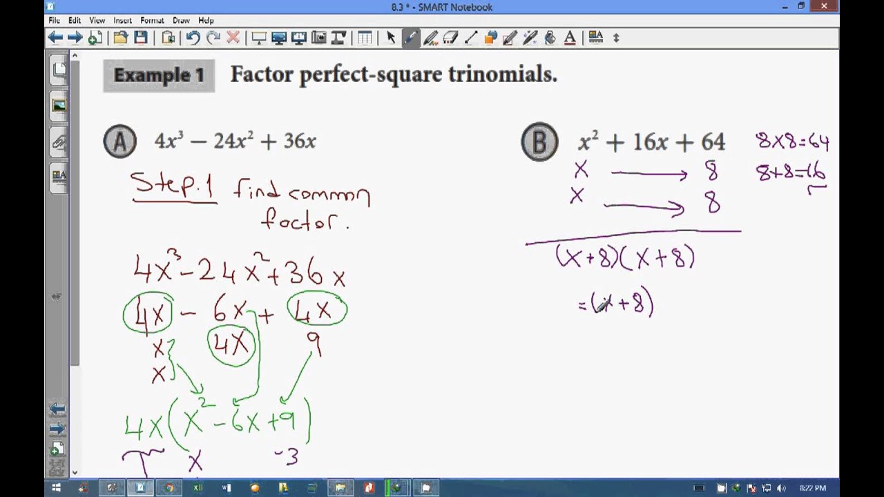 Using Special Factors To Solve Equations YouTube Using Special Factors To Solve Equations YouTube