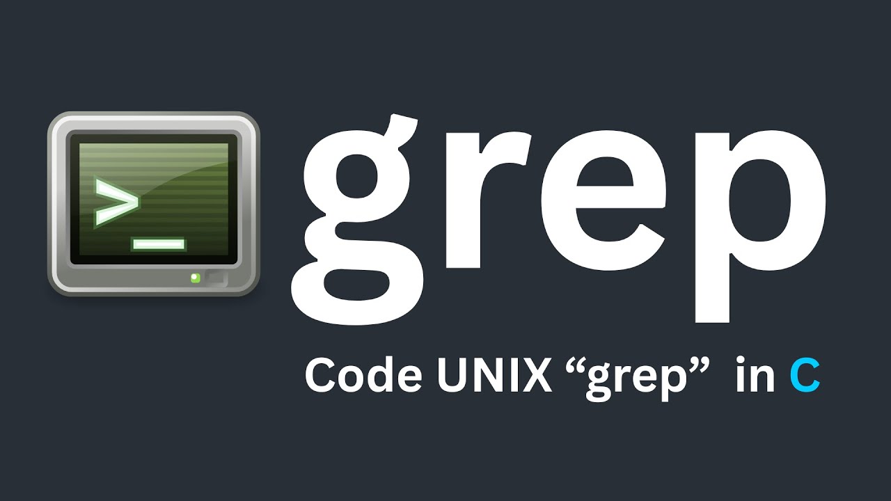 Code "grep" UNIX command like in the 70s in C language - YouTube