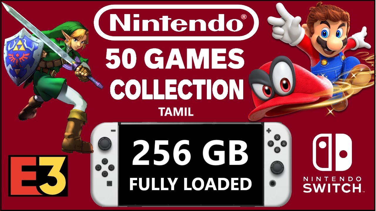 NINTENDO SWITCH || GAMES COLLECTION || 256 GB || 50 GAMES FULLY LOADED ...