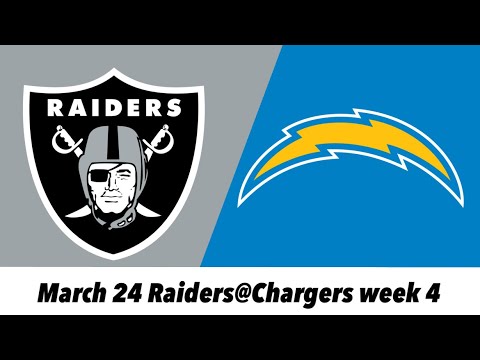 AFL Raiders(2,1)@Chargers(1,2)week4 - YouTube